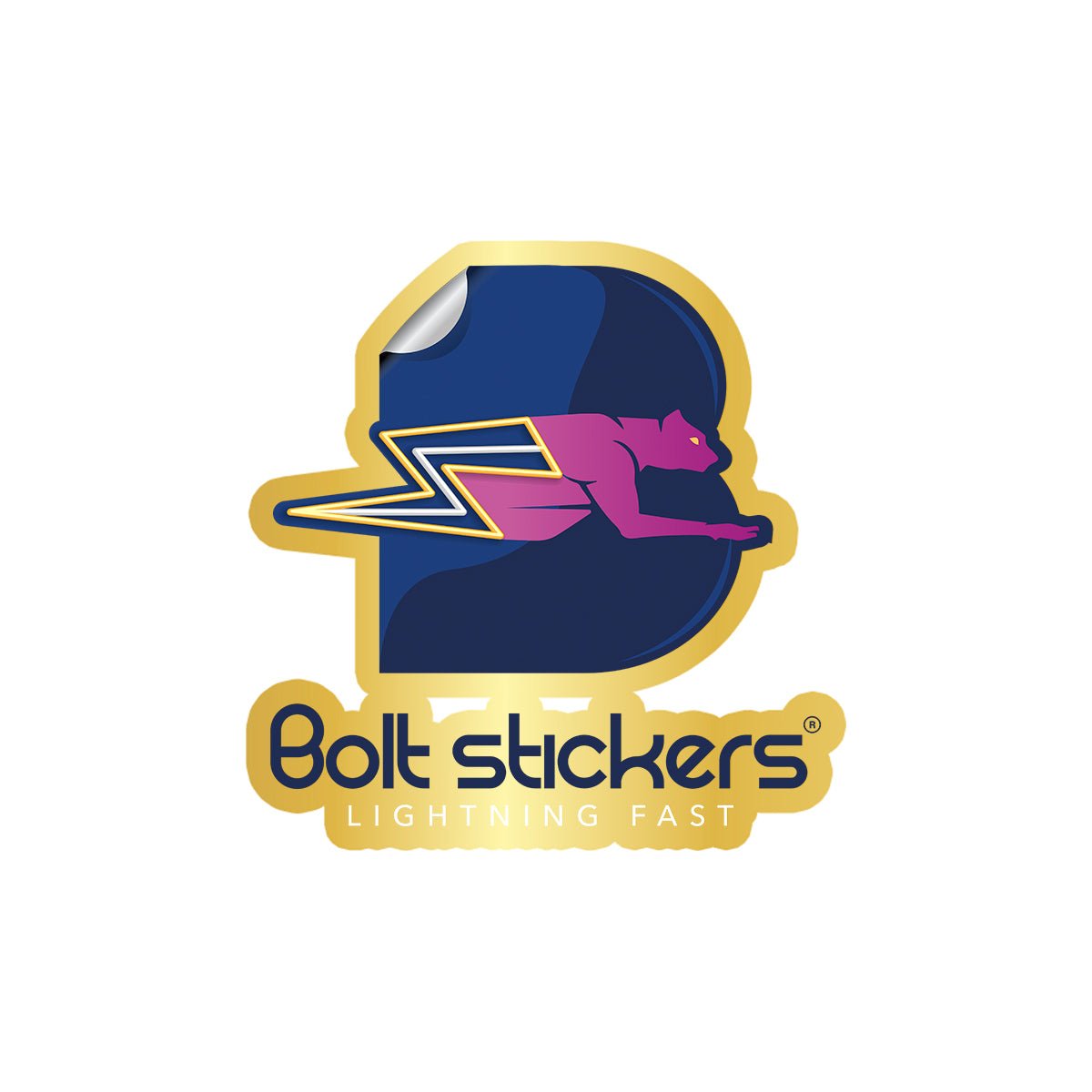 Gold Foil – Bolt Stickers
